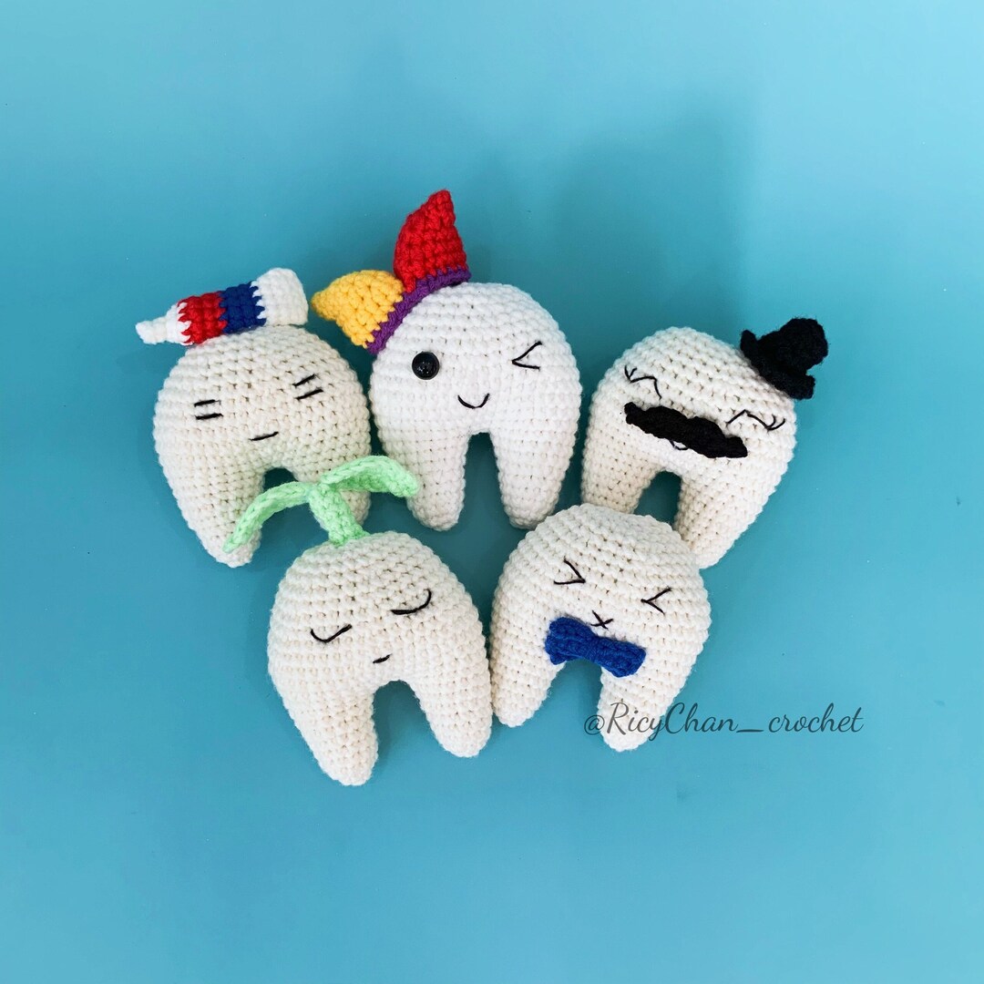 Crochet Tooth Pattern Bundle: Amigurumi Teeth Collection (PDF Pattern ...