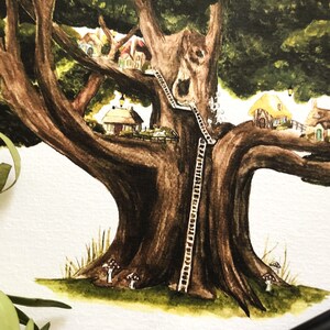 Faerie Tree High Quality Art Print, Copy of Watercolor Illustration ...