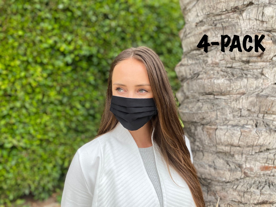 4-PACK Face Mask 3 Layers With Filter Washable Reusable Same Day ...