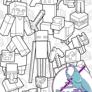minecraft enderman printable coloring pages