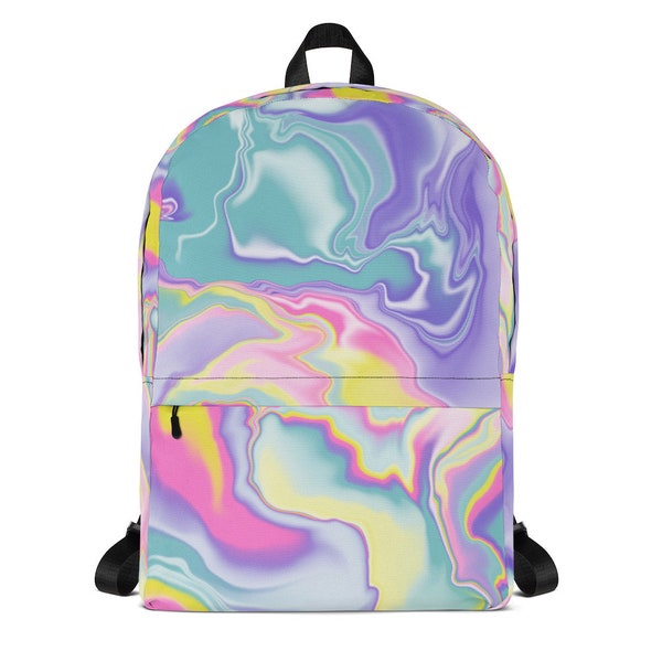 Pastel Pink and Blue Backpack - Etsy