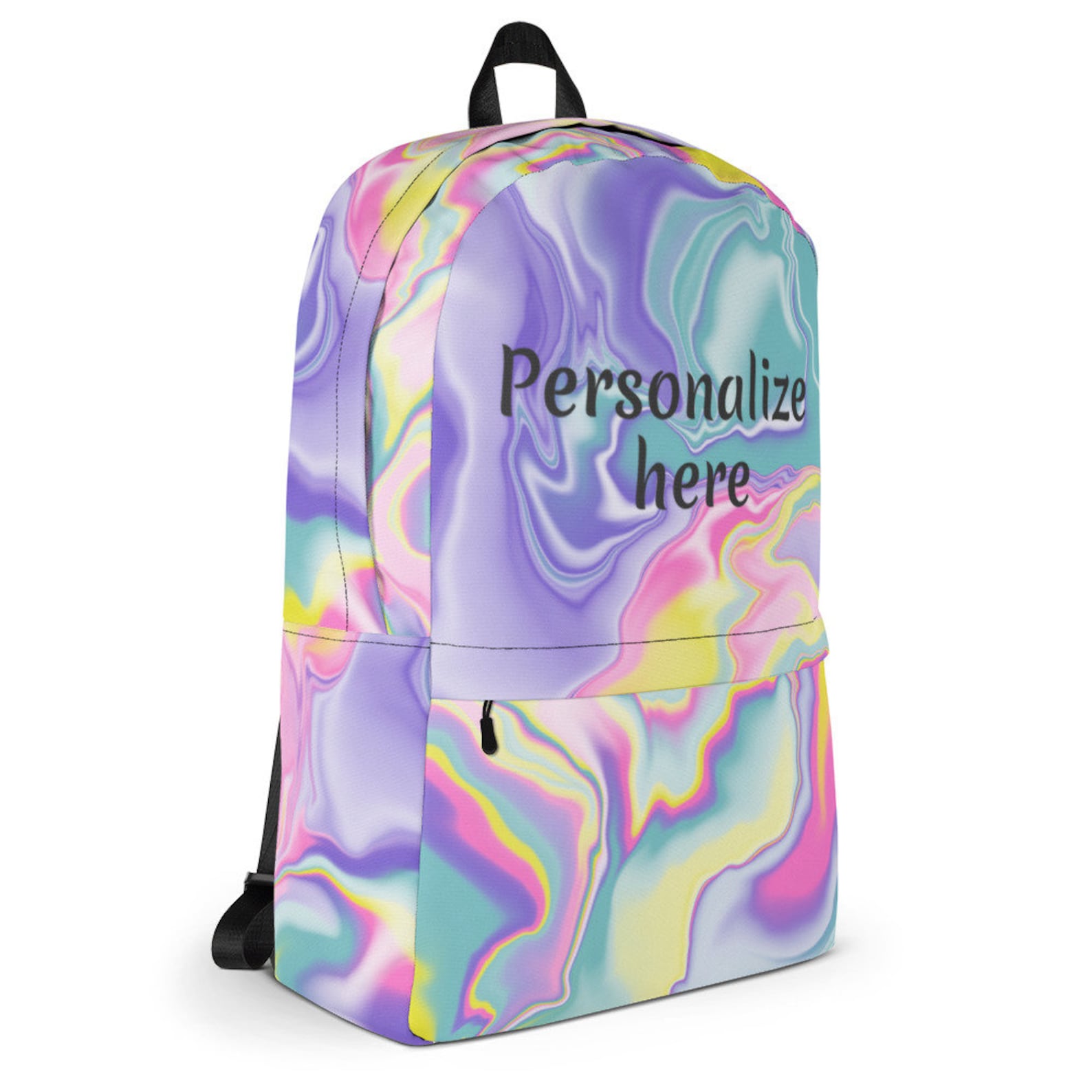 Personalized Pastel Backpack Tie Dye in Yellow Purple Blue - Etsy Norway