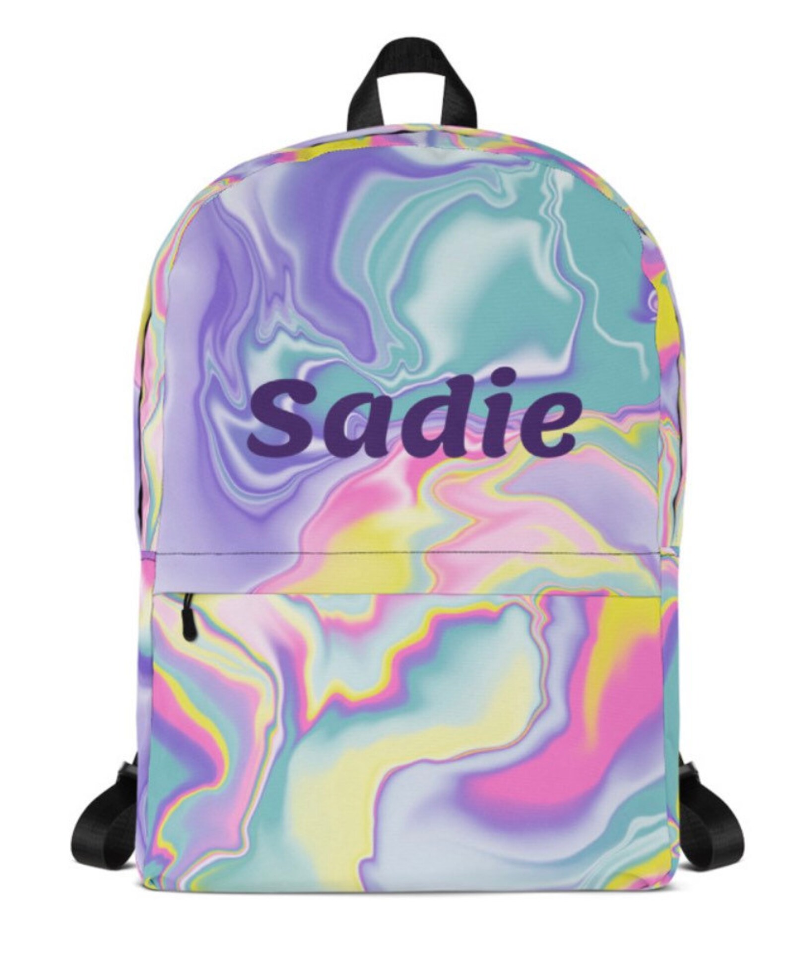 Personalized Pastel Backpack Tie Dye in Yellow Purple Blue - Etsy Norway