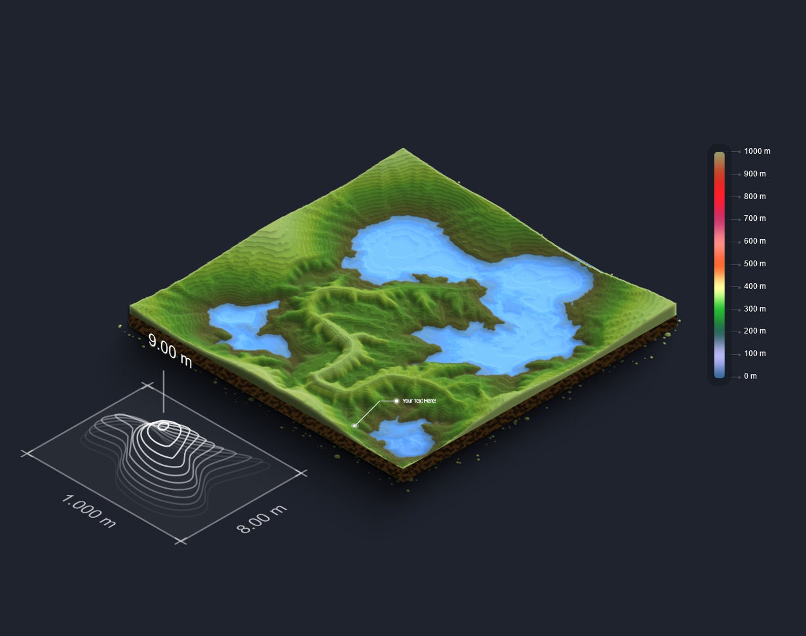 Custom 3D Maps Design Your Destination 3D World Maps | Etsy