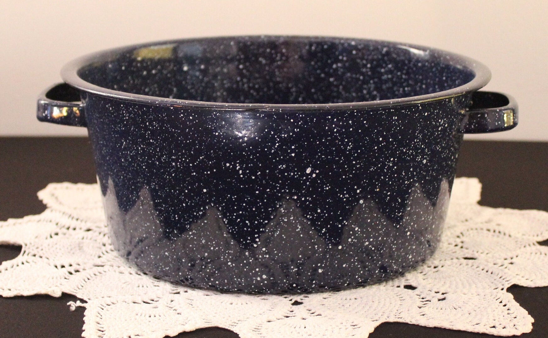 Blue Speckled Graniteware Pan - Etsy