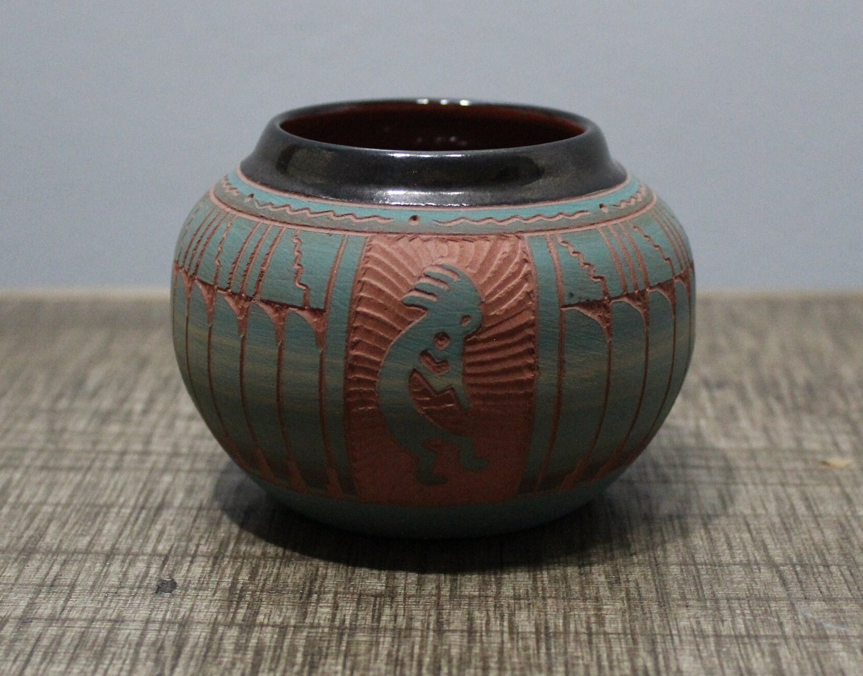 Dennison Billy Navajo Kokopelli Etched Pottery Collectibles Figurines ...