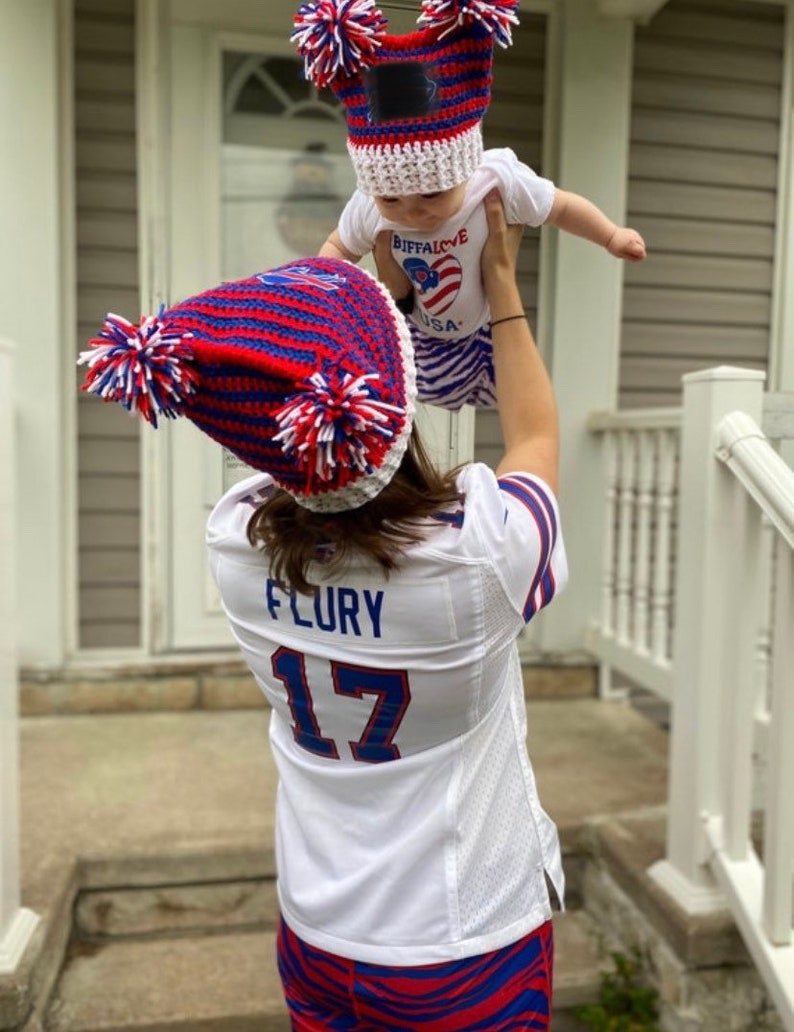 Buffalo Two Pom Crochet Baby Hat - Etsy