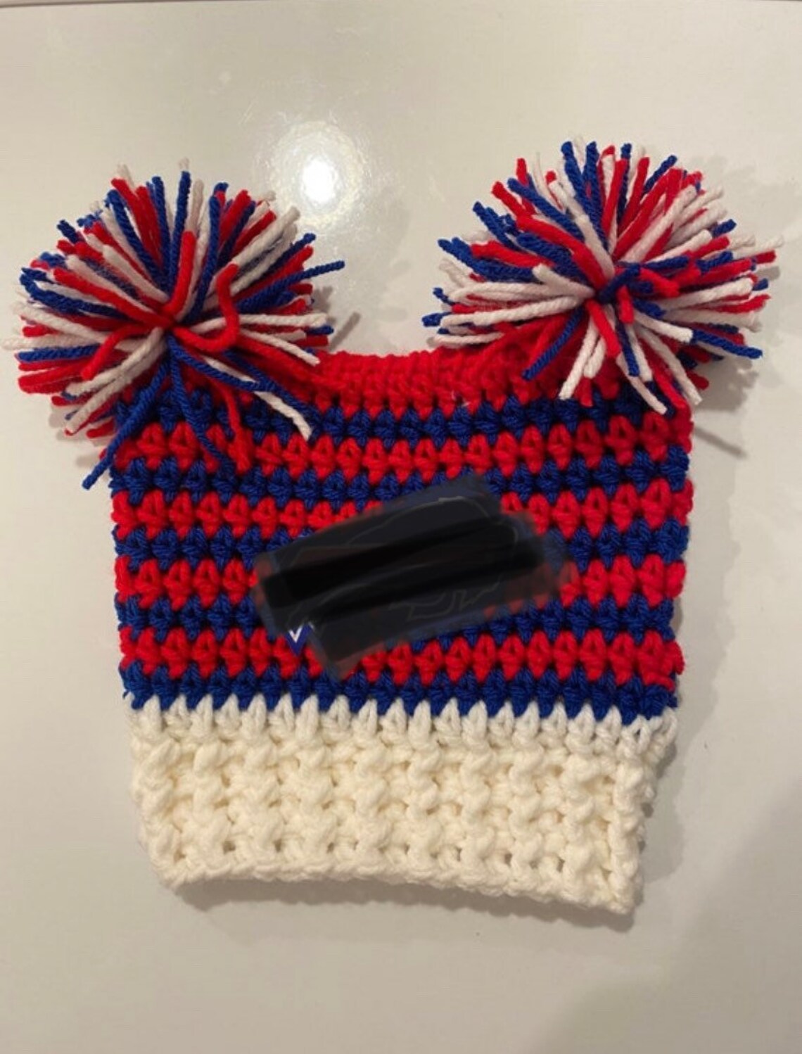 Buffalo Two Pom Crochet Baby Hat - Etsy