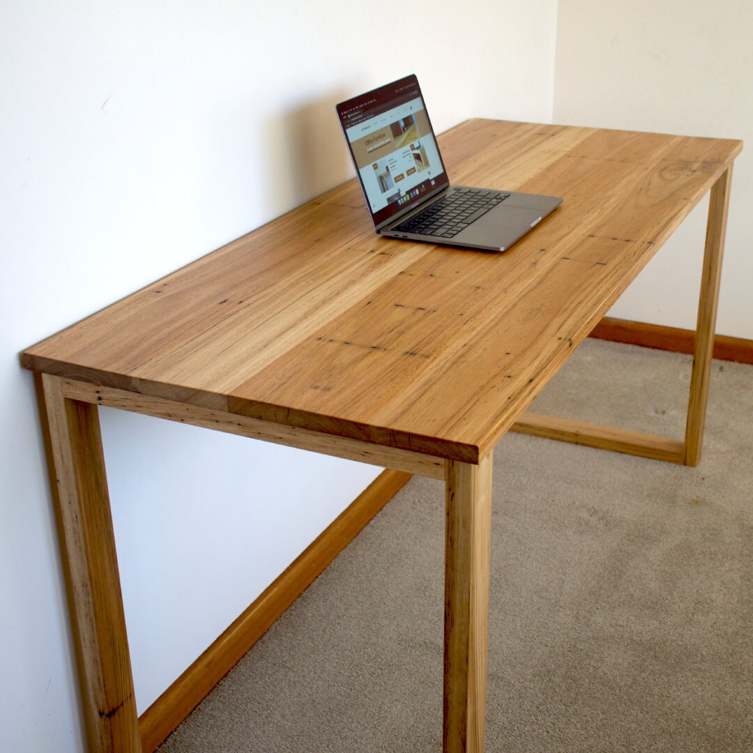 Handmade Blackbutt Timber Desk | Wood Desk - Etsy