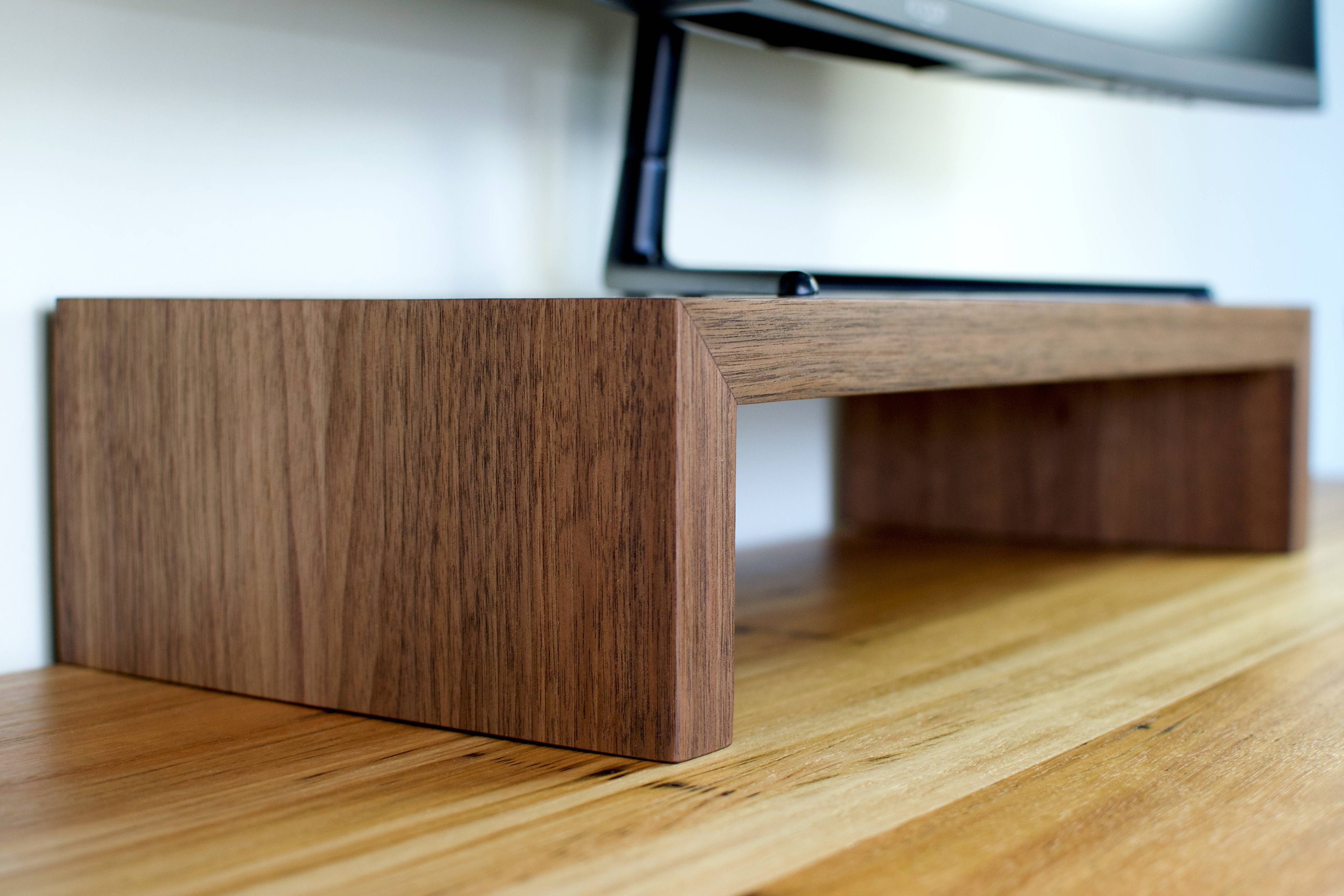 Timber Monitor Stand Walnut Handmade Desk Stand - Etsy Australia