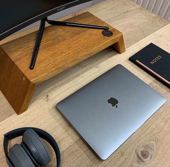 Timber Monitor Stand Merbau Handmade | Etsy