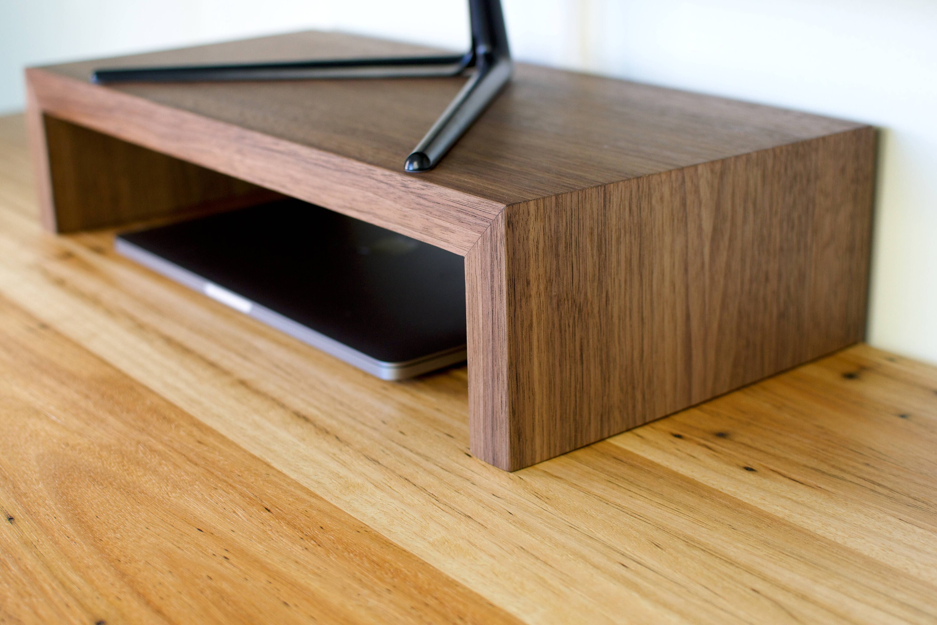 Timber Monitor Stand Walnut Handmade Desk Stand - Etsy Australia