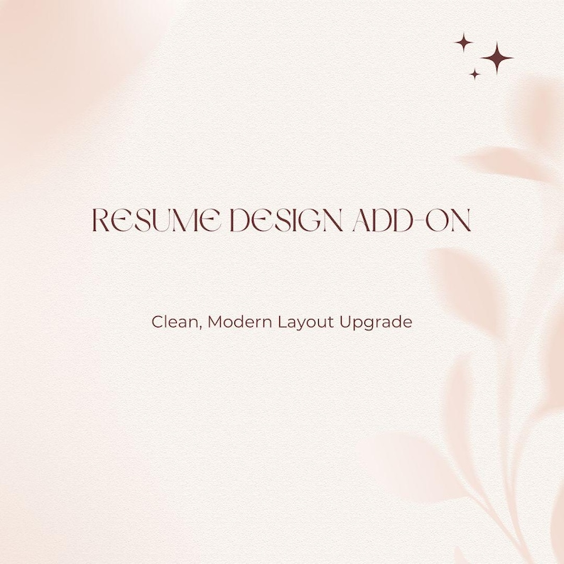 Resume Design Add-on | Clean, Modern Layout Upgrade - Etsy