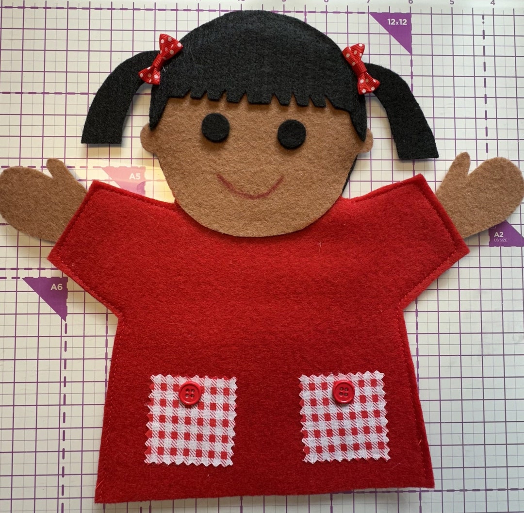 Felt Hand Puppet Girls for Preschool, Daycare, Kindergarten - Etsy