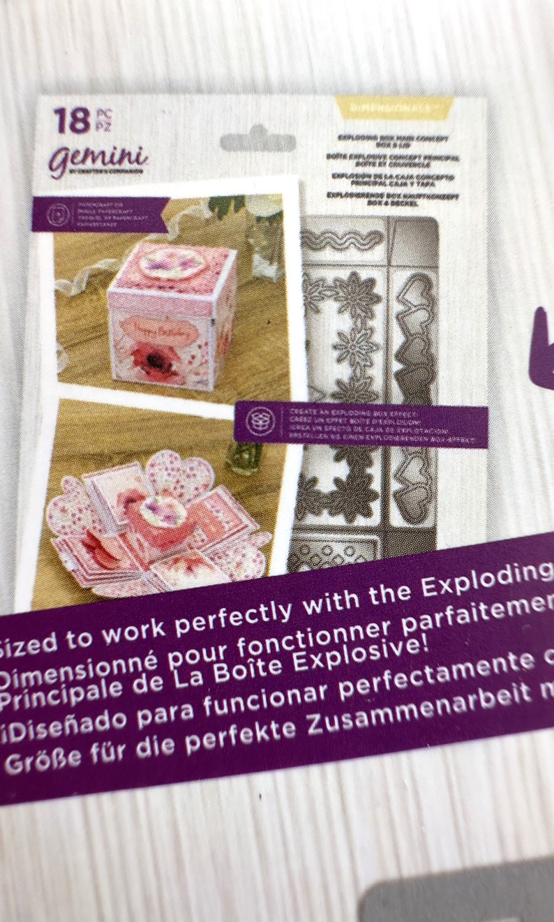 Crafters Companion Exploding Box Main Concept Box & Lid Cutting Dies - Etsy