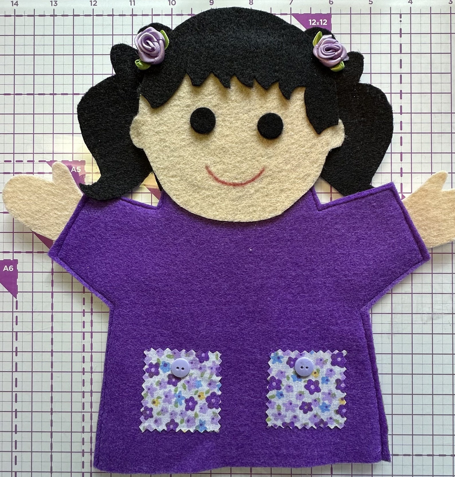 Felt Hand Puppet Girls for Preschool, Daycare, Kindergarten - Etsy