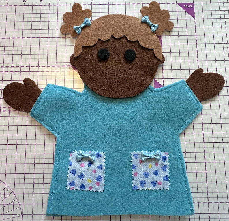 Felt Hand Puppet Girls, Wild Animals, Birds, for Preschool, Daycare ...