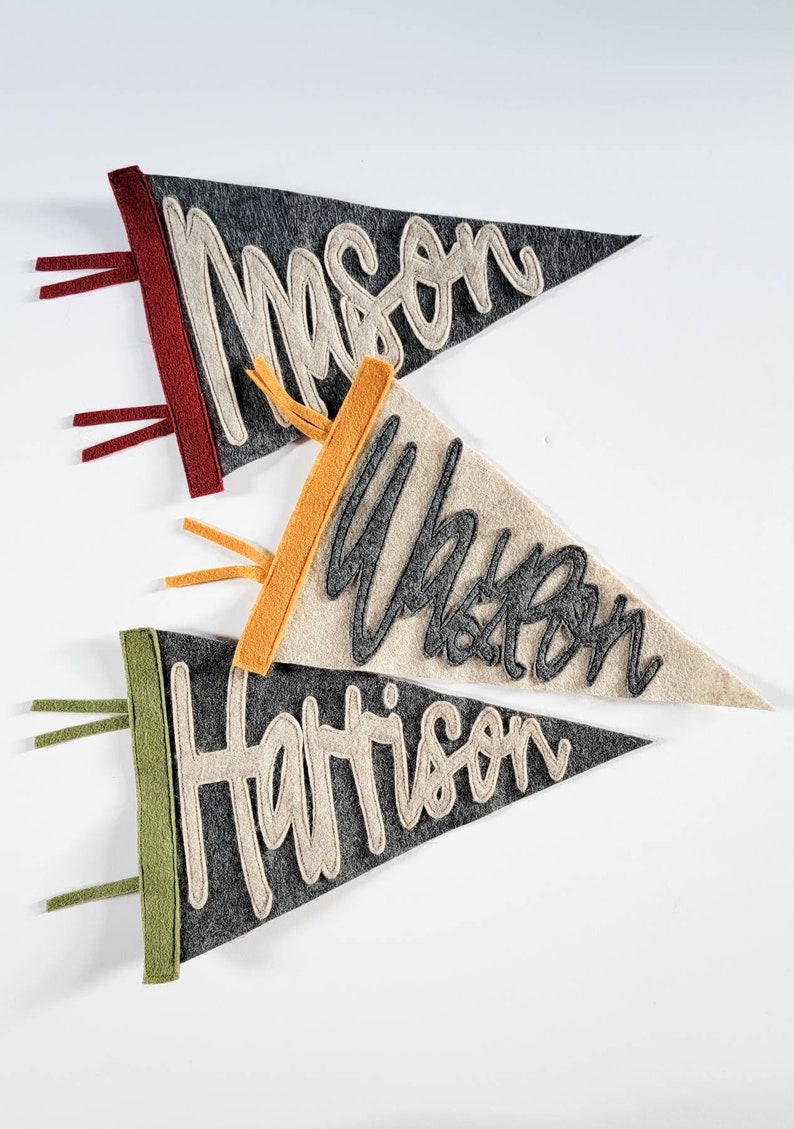 Personalized Pennant Felt Name Pennant Nursery Decor Name - Etsy