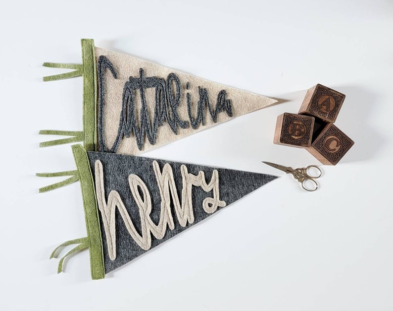 Personalized Pennant Felt Name Pennant Nursery Decor Name - Etsy