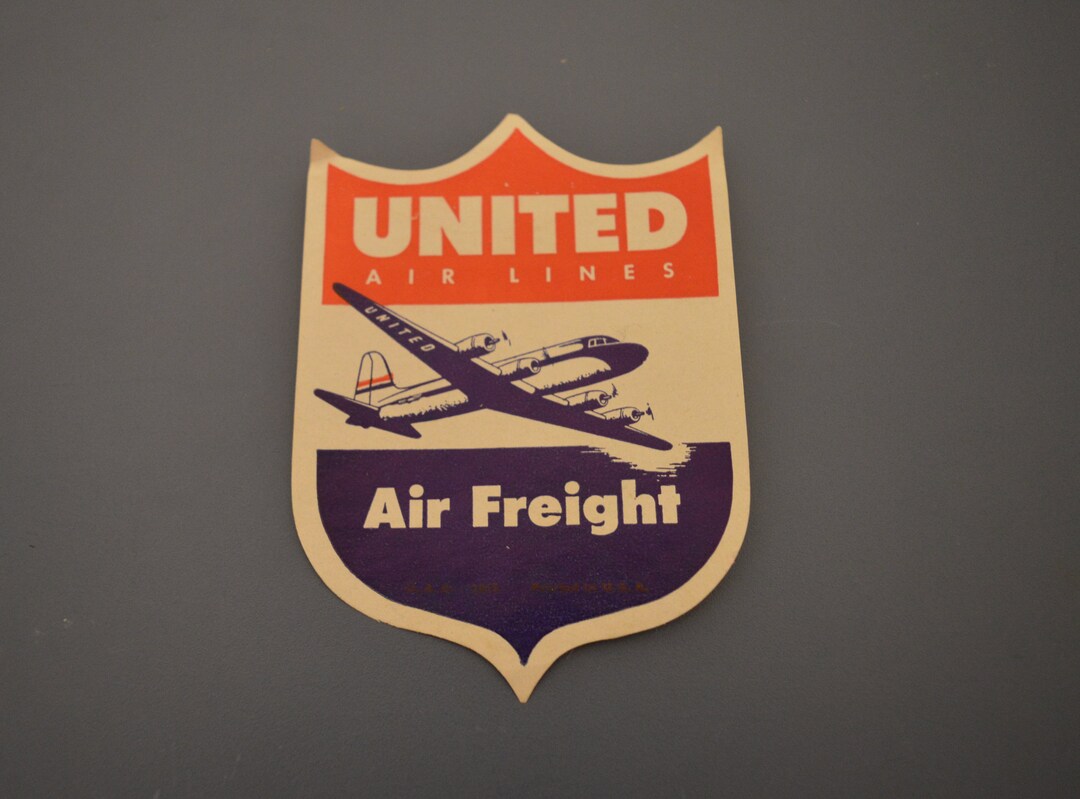 United Airlines Air Freight DC-4 Sticker (1940/50s) - Etsy