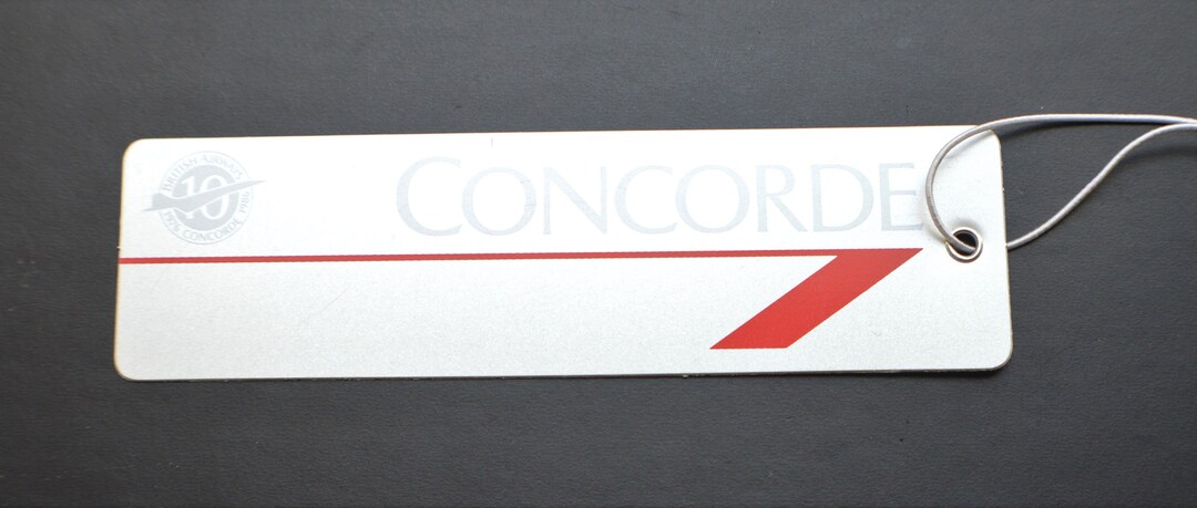 British Airways Concord 10 Year Anniversary Luggage Tag (1986) - Etsy