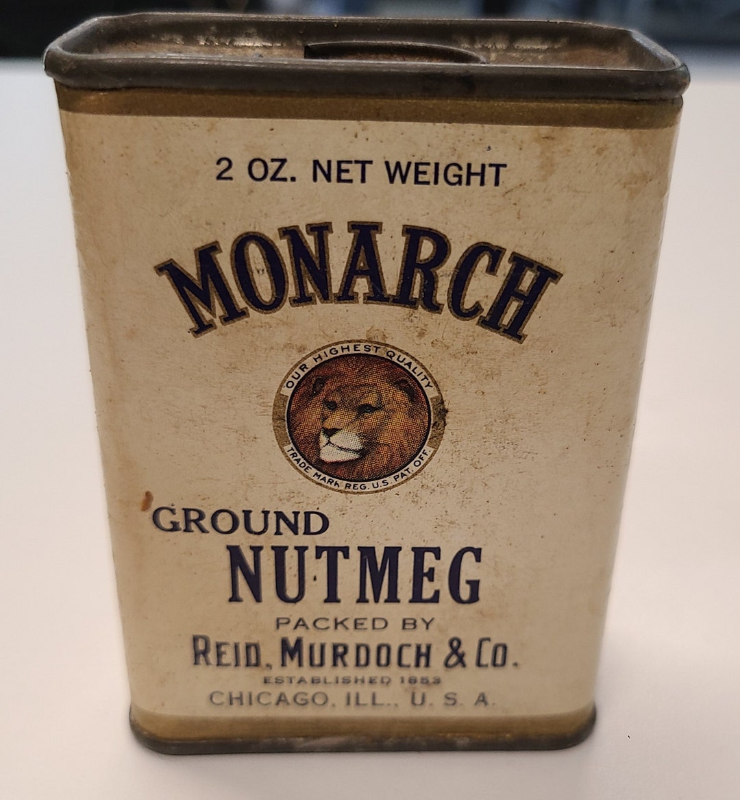 Vintage Monarch Ground Nutmeg Tin - Etsy