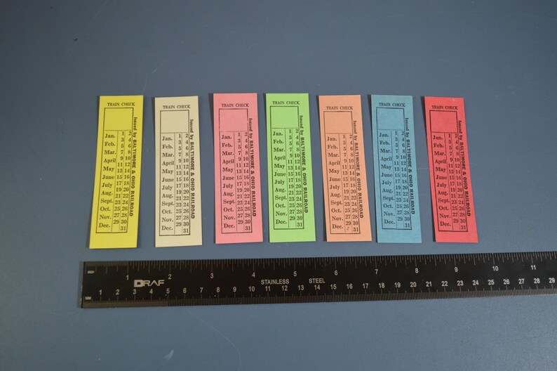 Baltimore & Ohio Railroad Train Check Form 744 (set of 7) (1955) - Etsy