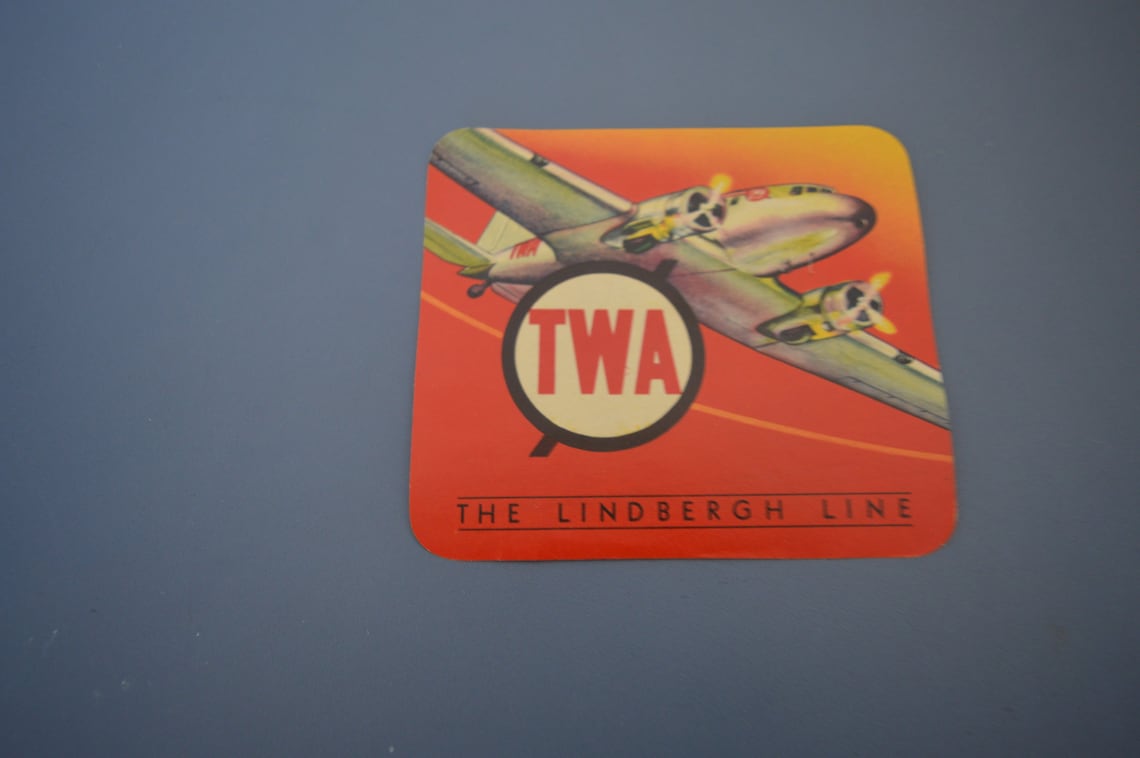 TWA DC-3 the Lindbergh Line Sticker 1940s - Etsy