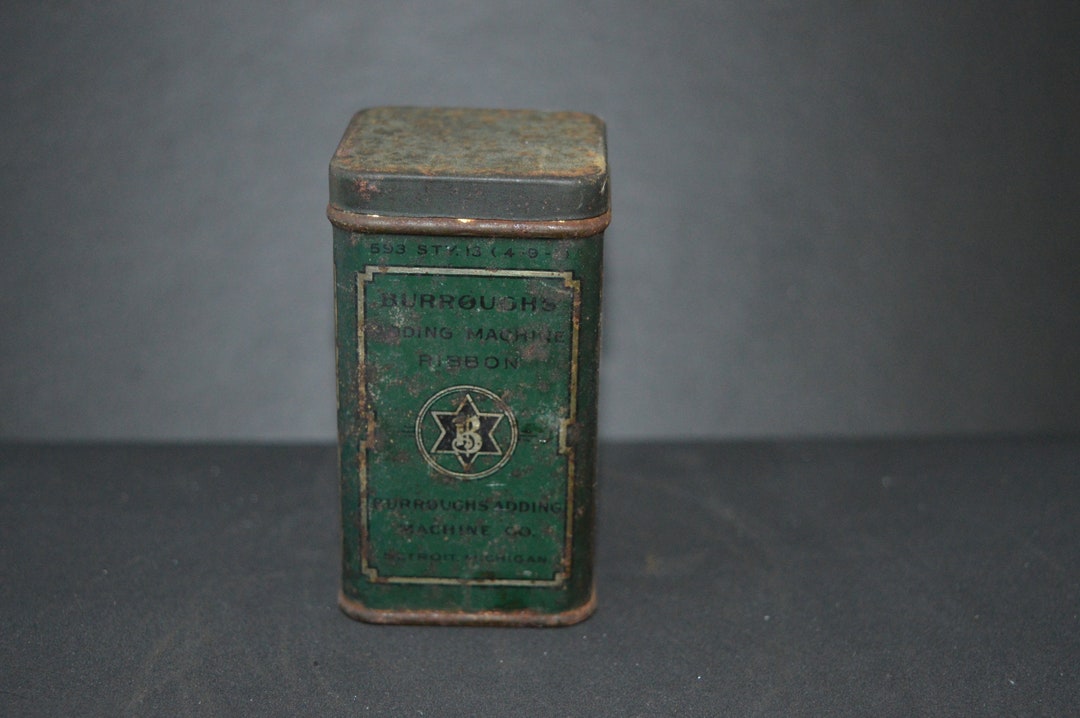 Vintage Burrough's Adding Machine Ribbon Tin - Etsy