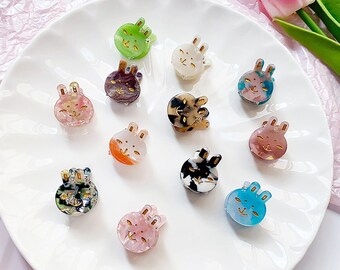Rabbit Hair Clips - Etsy