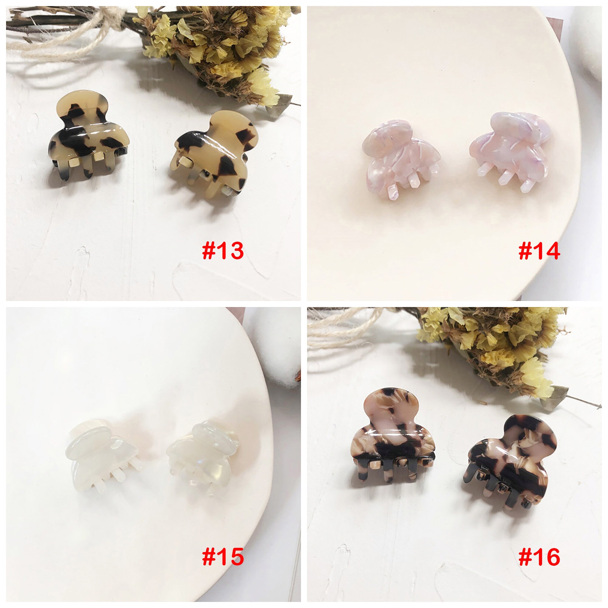 2pcs/pack Tortoise Hair Claws 3cm Tortoiseshell Hair Clips - Etsy