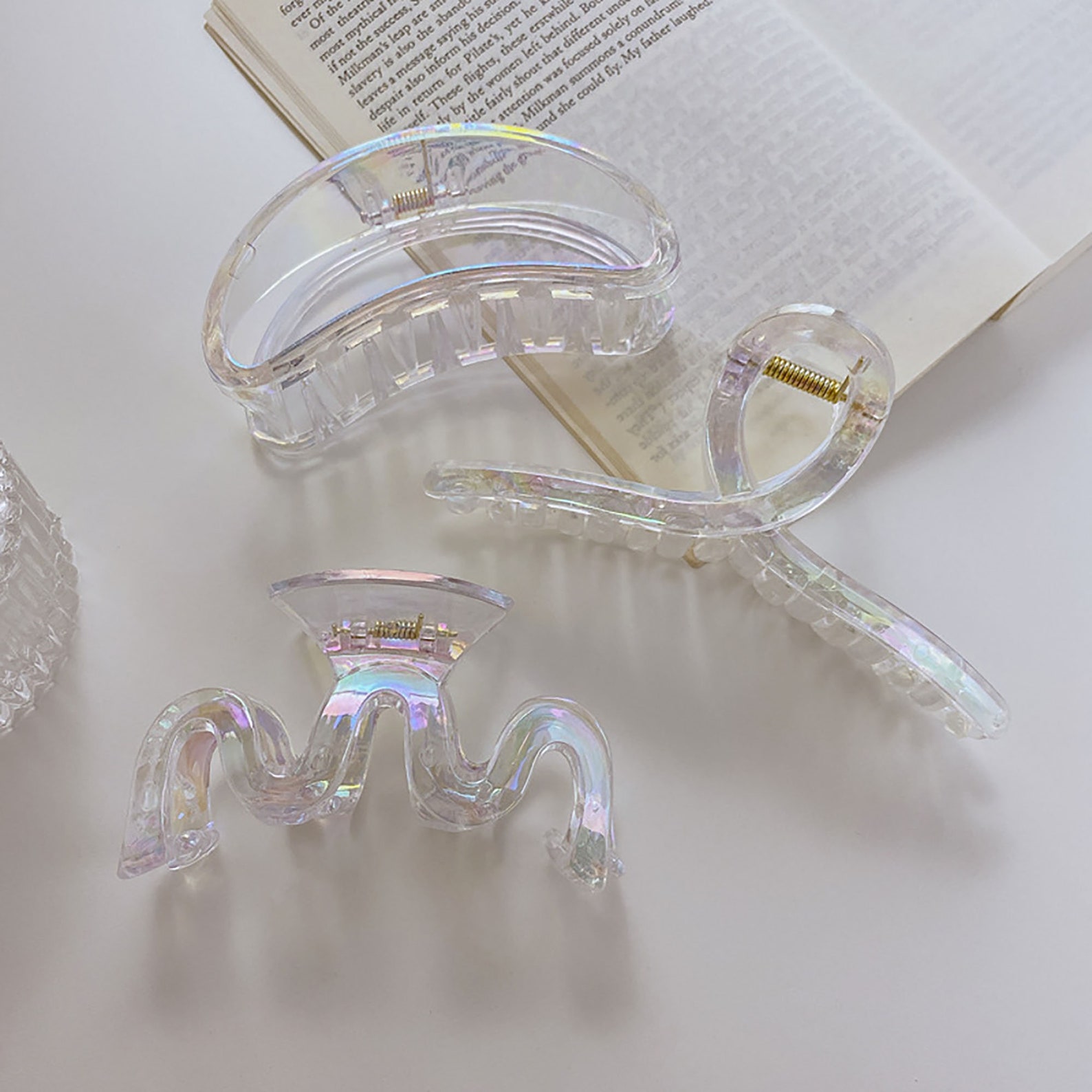 Transparent Mermaid Hair Claws Shiny Hair Claws for Women | Etsy