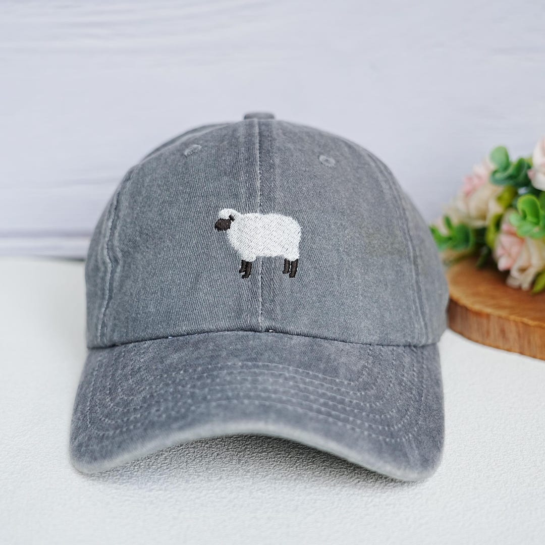 Cute Sheep Embroidered Hat, Funny Sheep Baseball Caps, Farm Animals ...