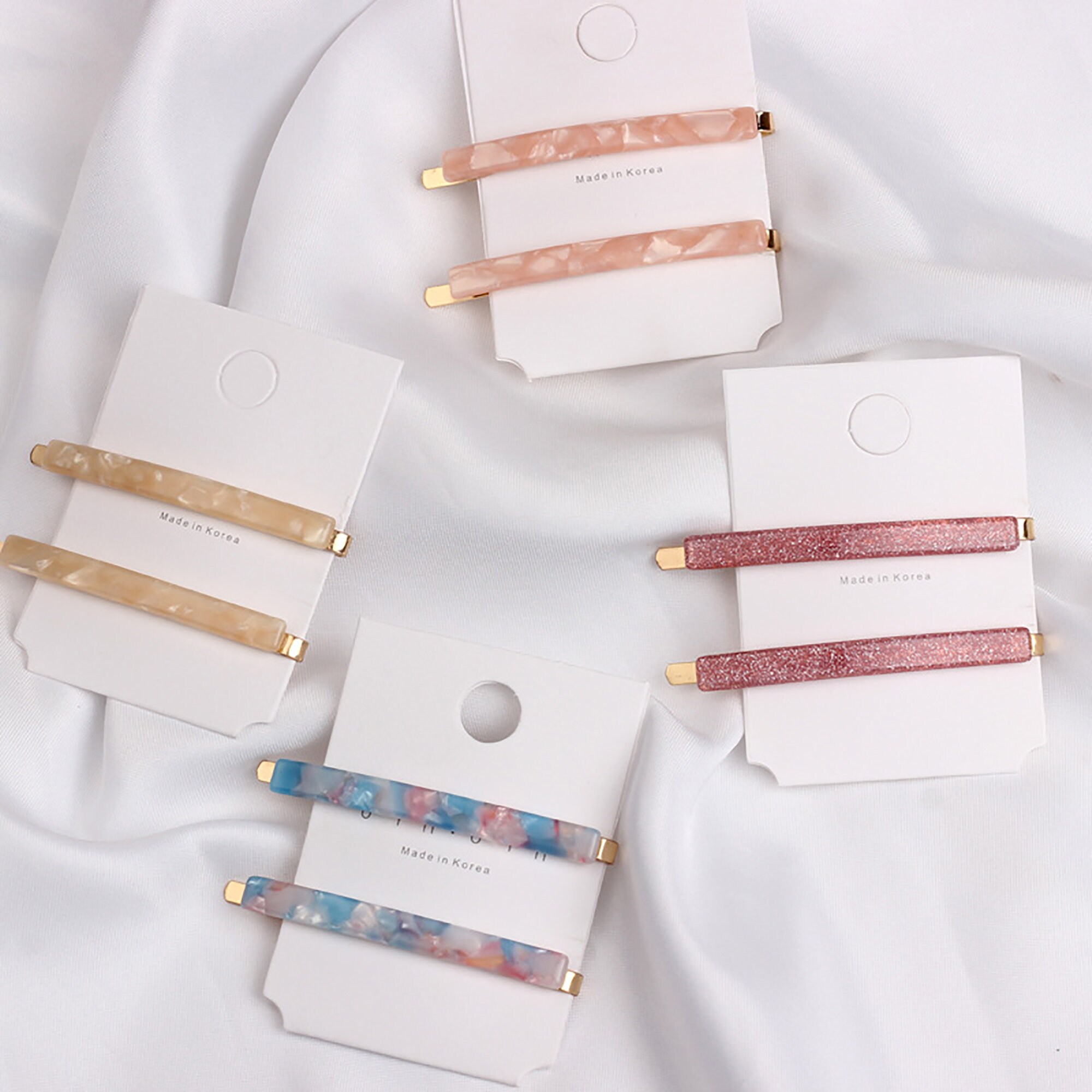 2pcs/set Shiny Acrylic Hair Pin Simple Hair Pin for Girl New | Etsy