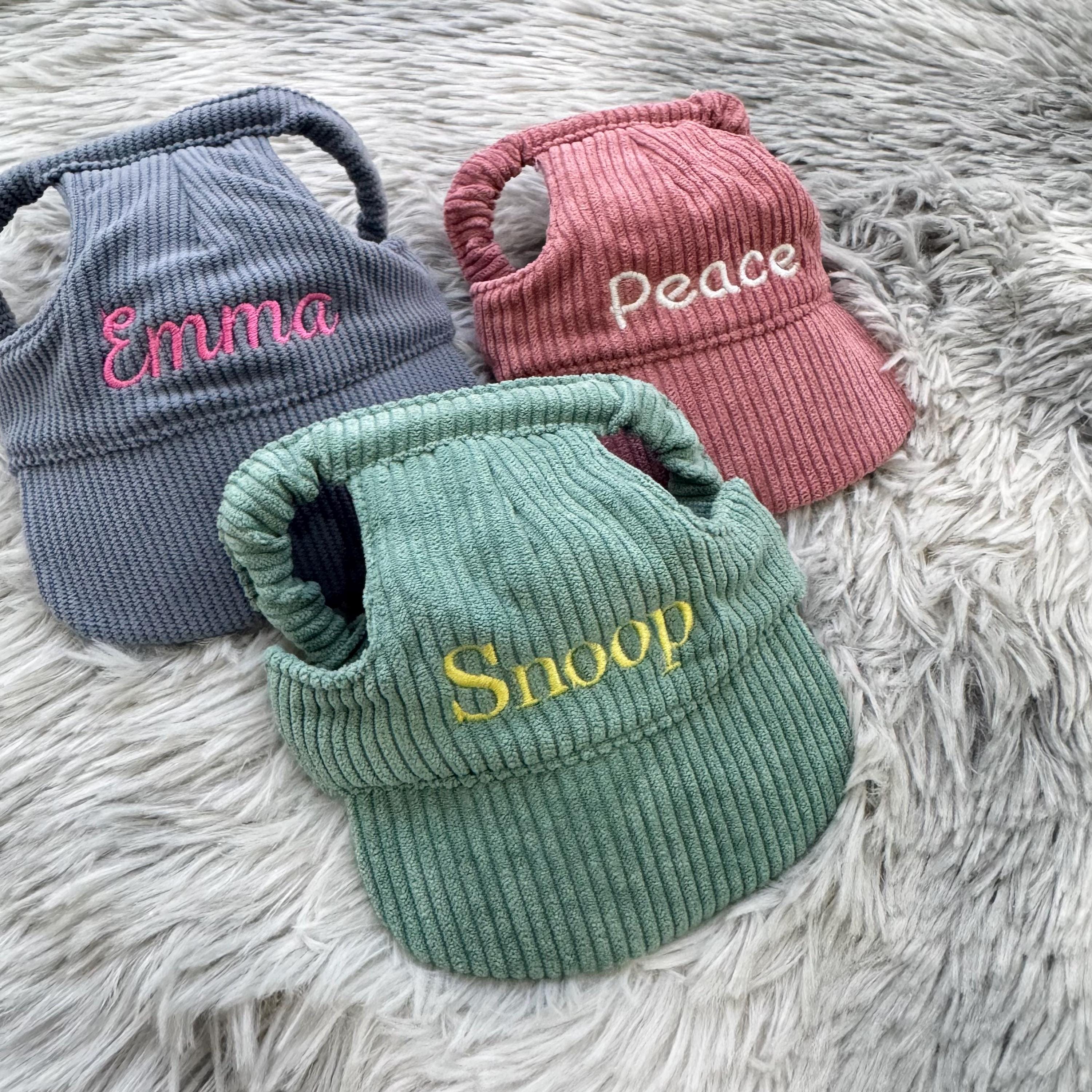 Custom Embroidered Pet Baseball Cap - Personalized Dog or Cat Name ...