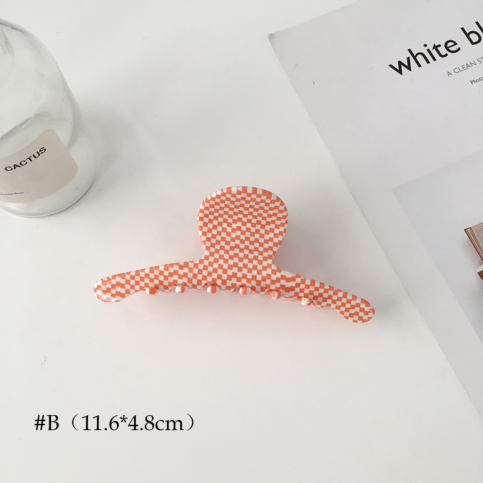 Orange Ripple Hair Claw Clips for Women Hair Claw for Thick | Etsy