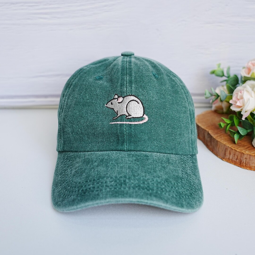 Mouse Pattern Embroidered Hats, Cartoon Mouse Baseball Hats, Funny ...