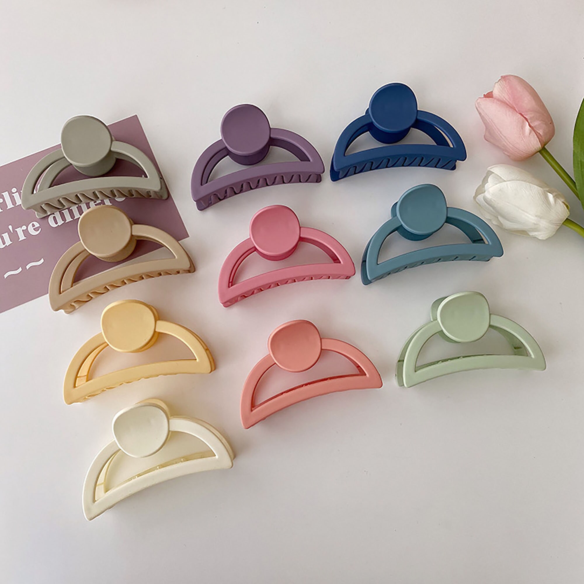 Cream Color Hair Claws Matte Hair Clip Claws for Women Big | Etsy