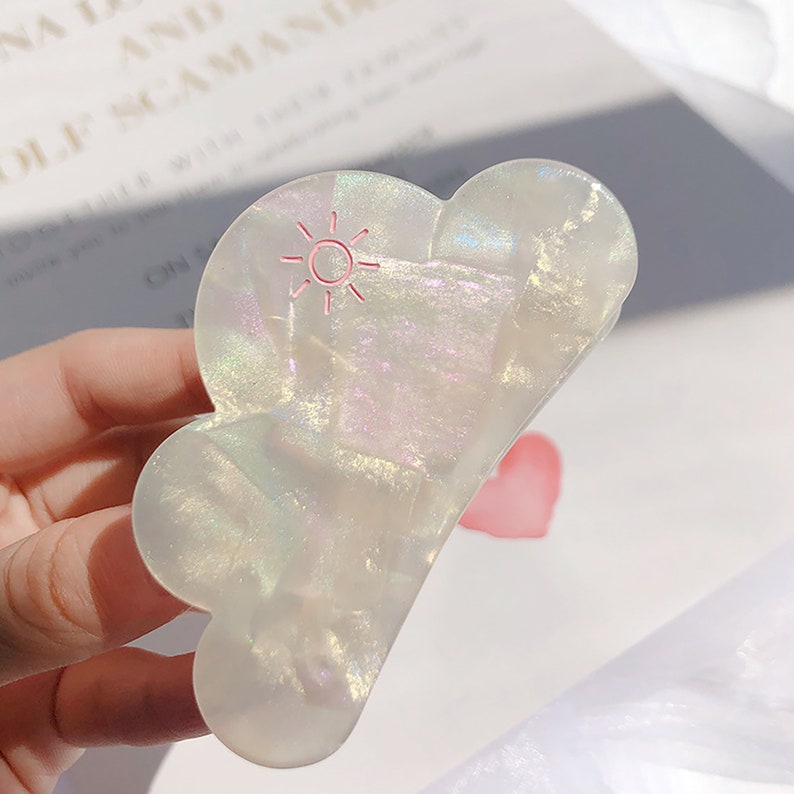 White Cloud Hair Clip Lovely Cloud Hair Accessories for girl | Etsy