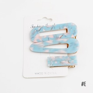 4pcs/set Colorful Acrylic Hair Pin, Hair Pin for Girl, Geometric Hair ...