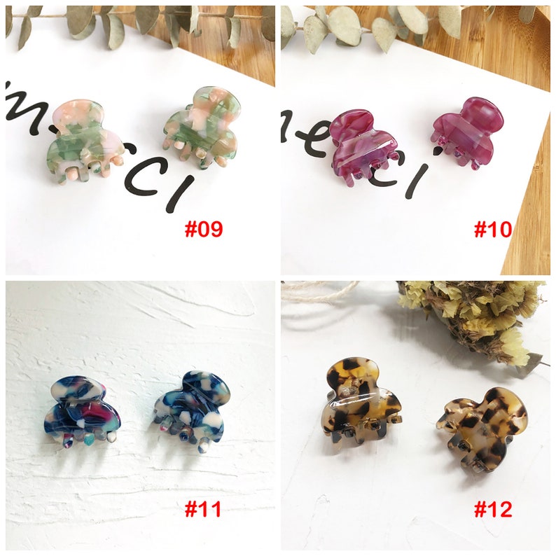 2pcs/pack Tortoise Hair Claws 3cm Tortoiseshell Hair Clips - Etsy