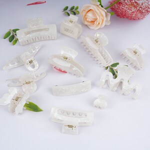 Mermaid White Hair Claw Clips for Women, Adorable Hair Clip, Large Hair Crabs, Strong Hair Clamp ...