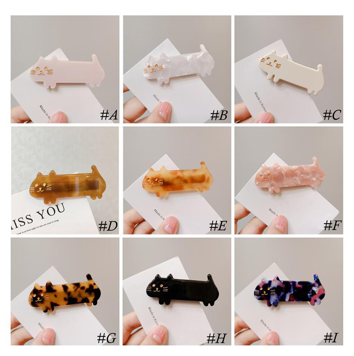 Short legs Cute Cat Hair clip Cat hair pin For Girl Girlish | Etsy