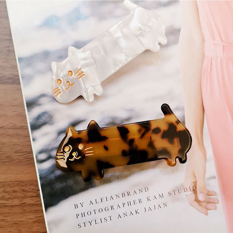 Short Legs Cute Cat Hair Clip Cat Hair Pin for Girl Girlish | Etsy