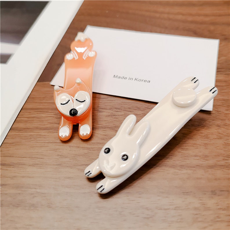 Little Fox Hair Clip Rabbit Hair Pin for Girl Girlish Hair - Etsy