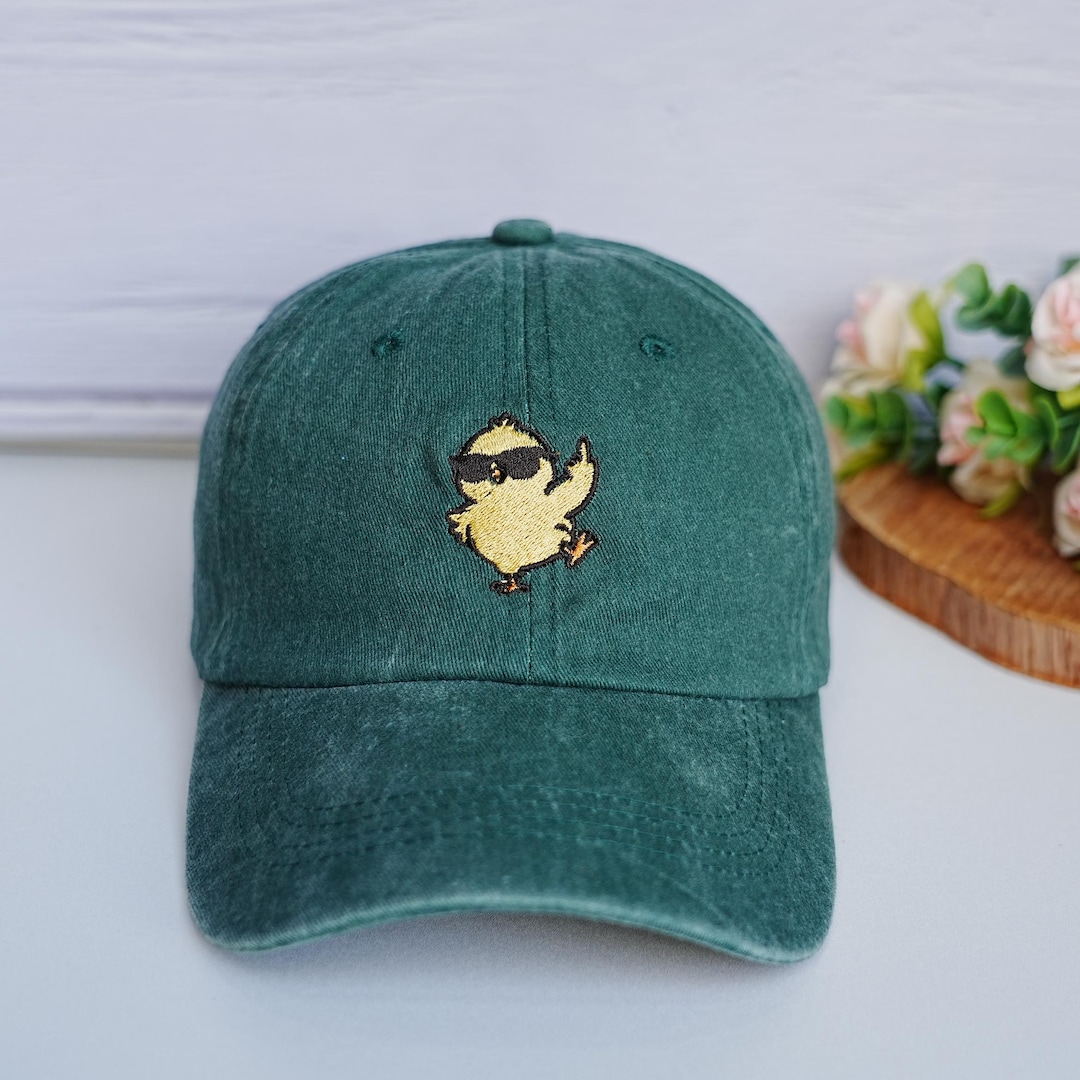 Chicken With Middle Finger Cute Caps, Embroidered Cotton Baseball Hat ...