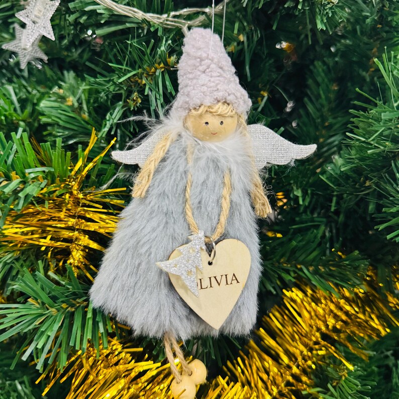 Custom "my Little Angel" Christmas Ornament, Personalized Name Pendant ...