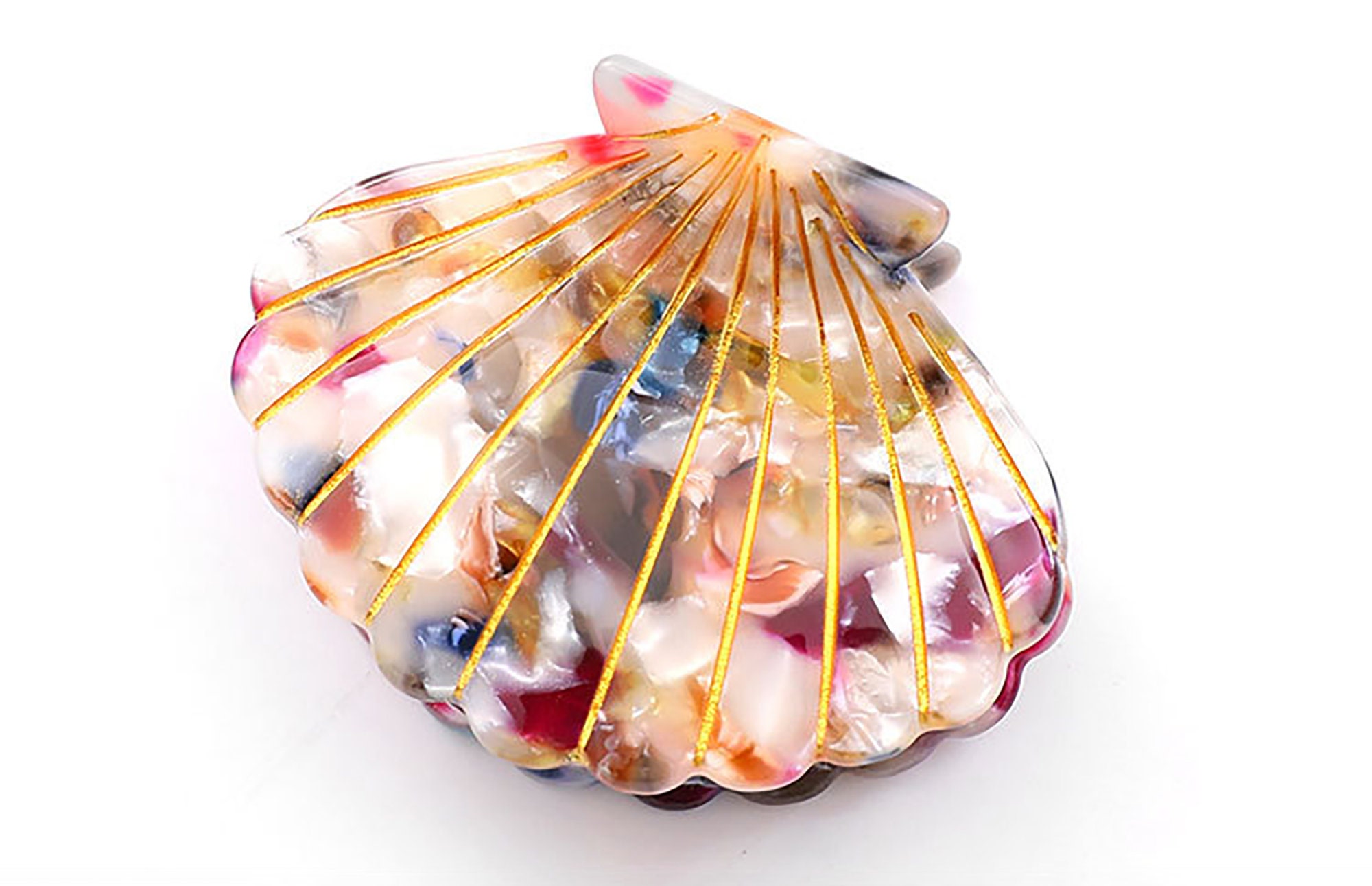 Colorful Shell Hair Clip Mauritius resort beach style Hair | Etsy