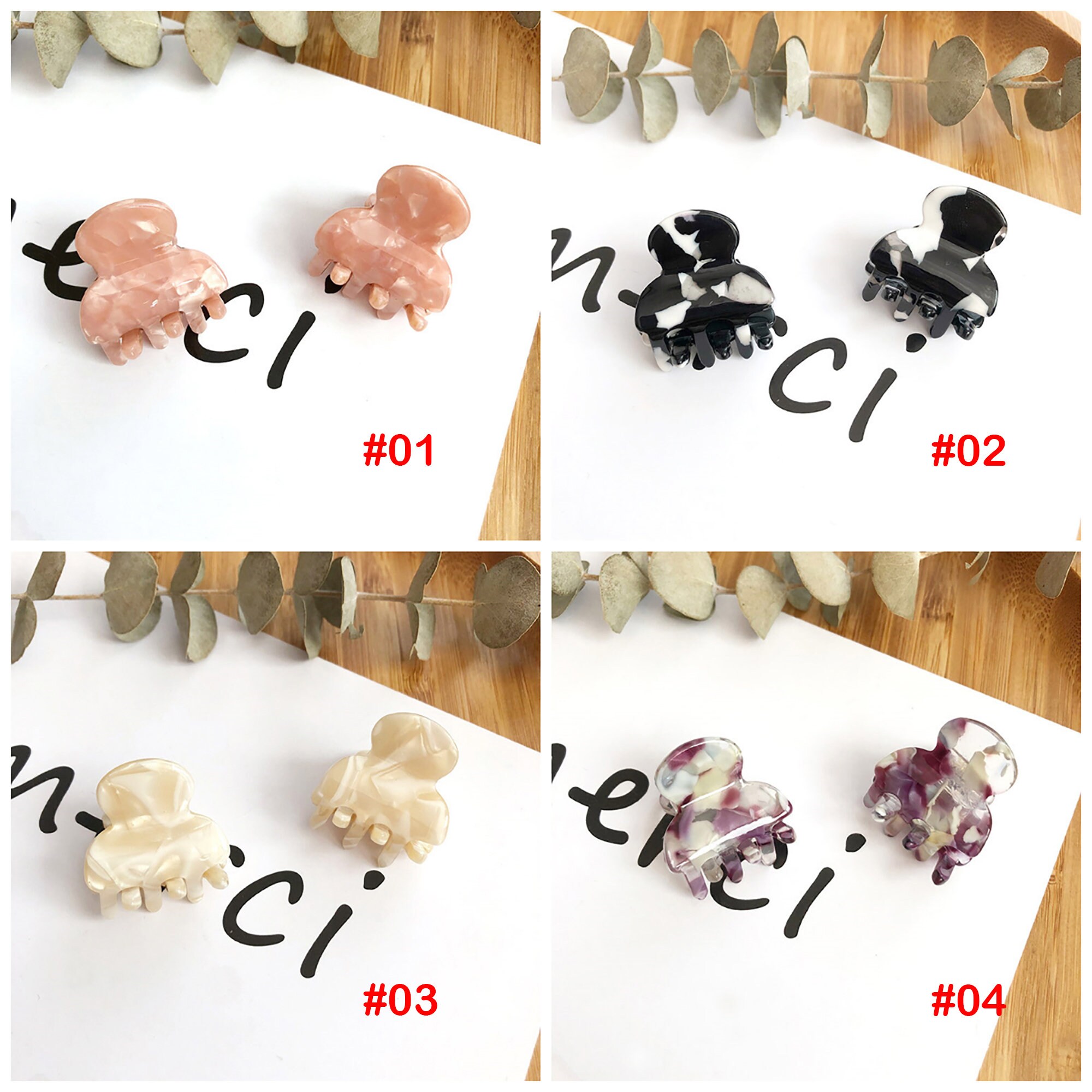 2pcs/pack Tortoise Hair Claws 3cm Tortoiseshell Hair Clips - Etsy