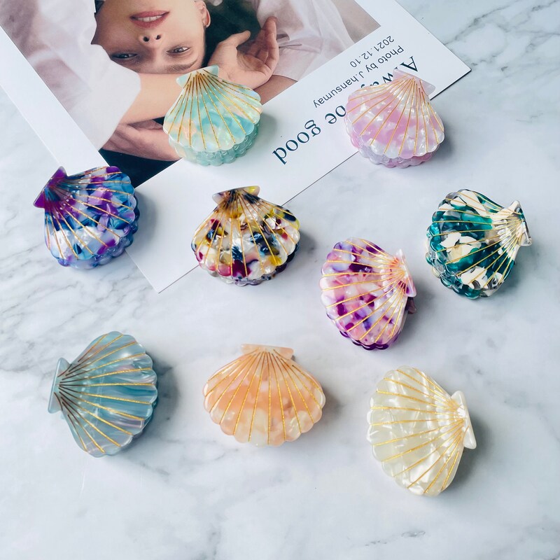 Sea Shell Hair Clips - Etsy